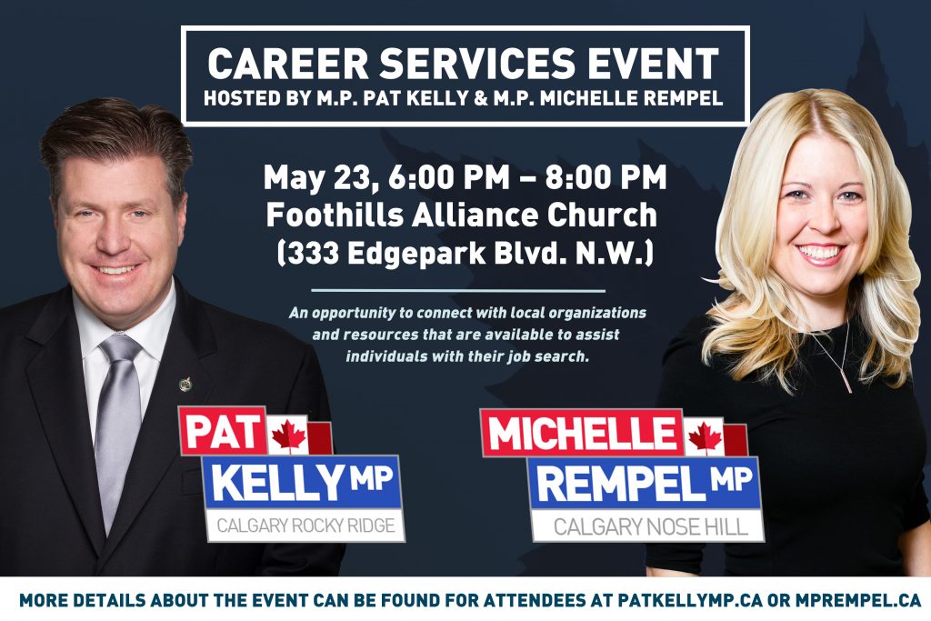 Career Services Event – Pat Kelly, MP for Calgary Crowfoot